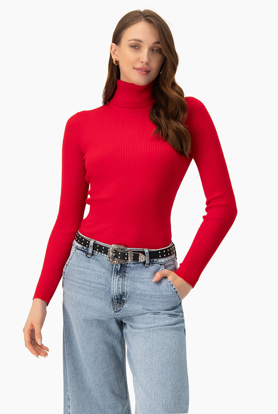 Suéter Ribbed Rojo - Elegancia y Comodidad Casual