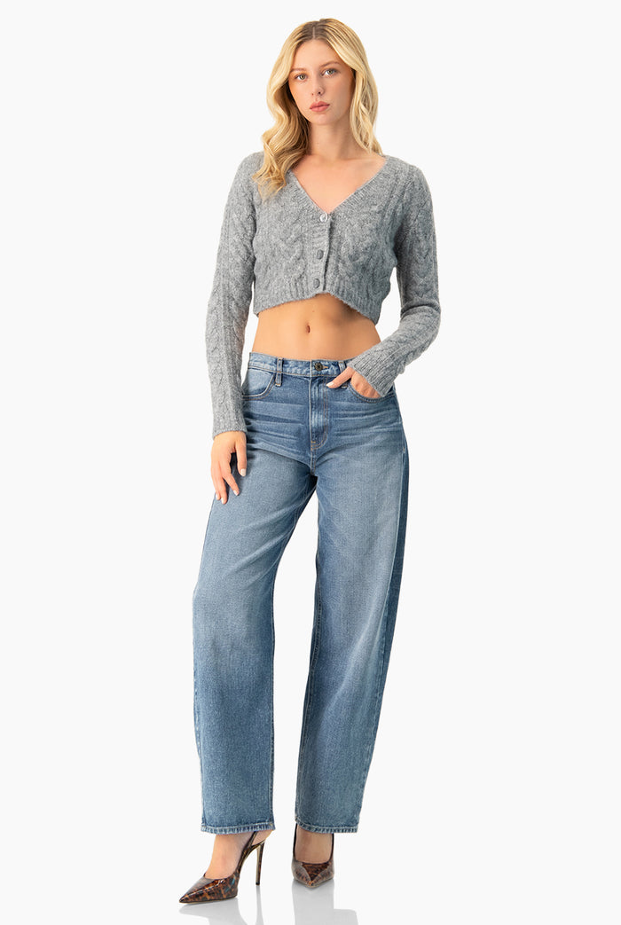 Suéter Crop Cable Knit - Estilo Casual y Elegante
