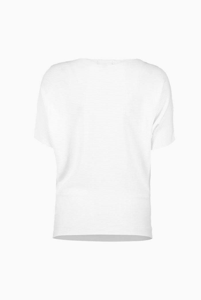Blusa manga corta color blanco Blanco Ivonne